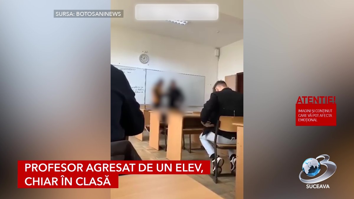 Profesor agresat de un elev, chiar în clasă