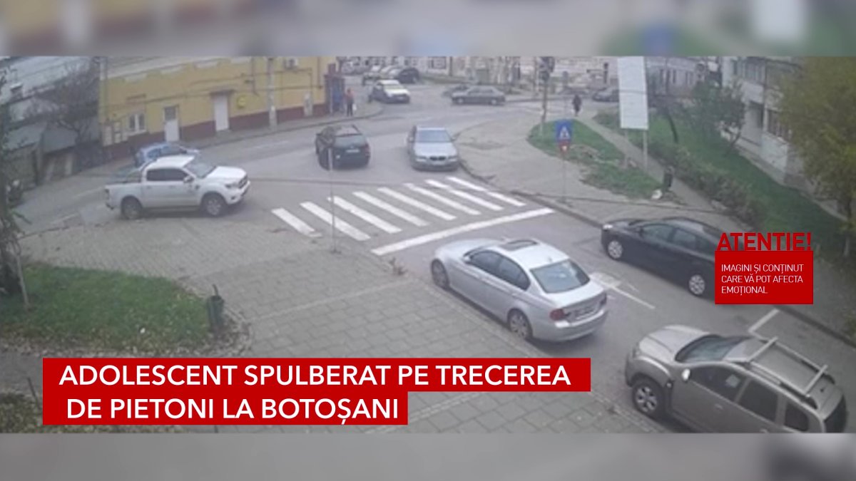 Adolescent spulberat pe trecerea de pietoni la Botoșani