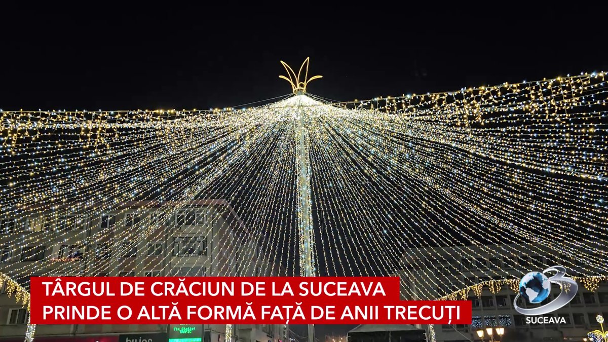 Târgul de Crăciun de la Suceava prinde o altă formă față de anii trecuți