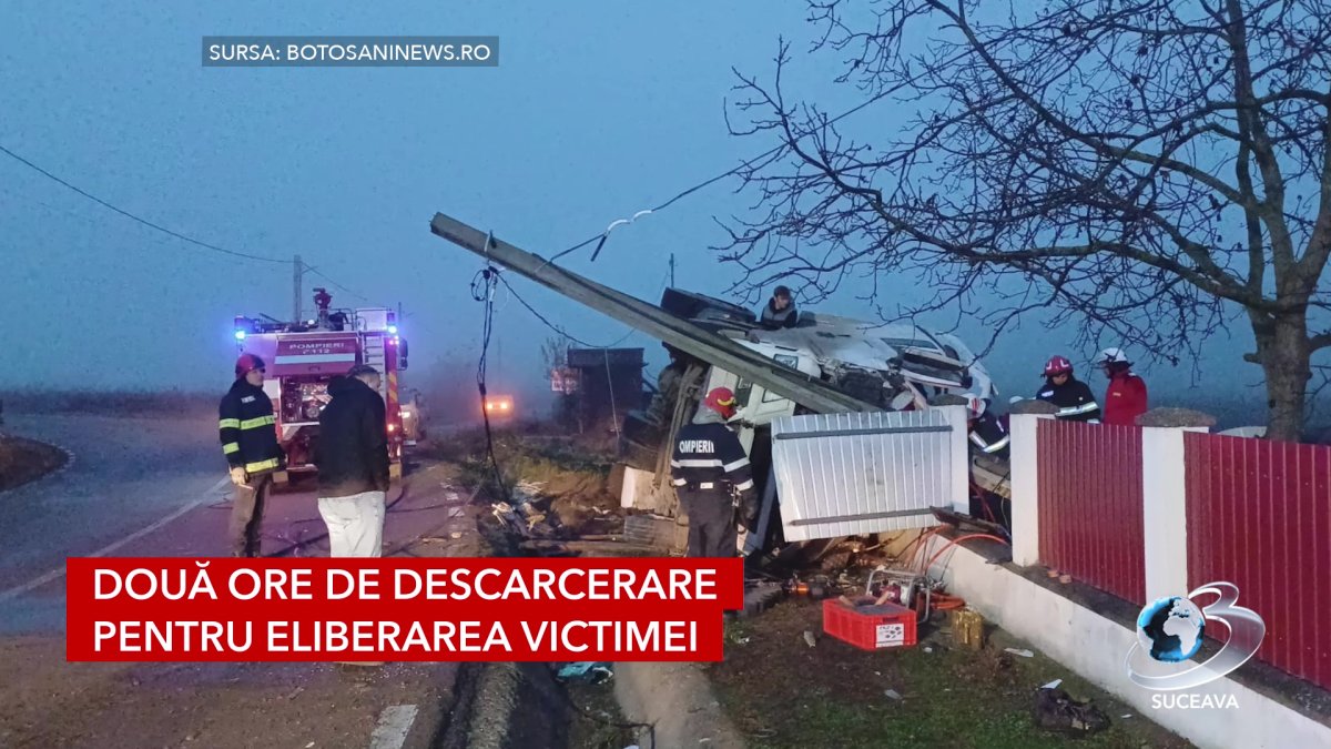 Un tânăr de 27 de ani luptă pentru viață după ce s-a răsturnat cu camionul