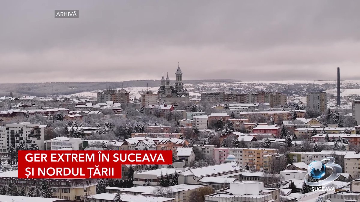 Ger extrem în Suceava și nordul țării